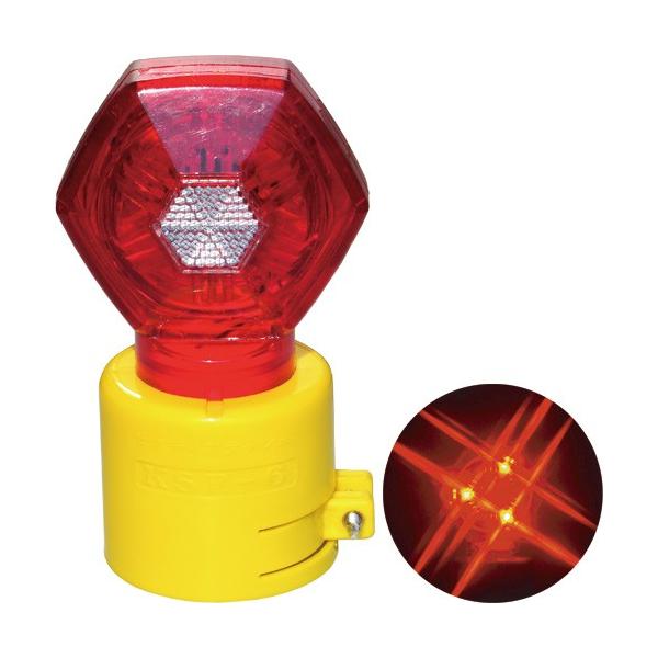 高輝度LEDとレンズの効果で明るく大きく光ります。本体はポリカーボネート製でこわれにくい構造となっております。暗くなると点滅し、明るくなると消灯します。豊富なアダプターと組み合わせることにより取り付け場所を選びません。仕様 LED:赤6個電...
