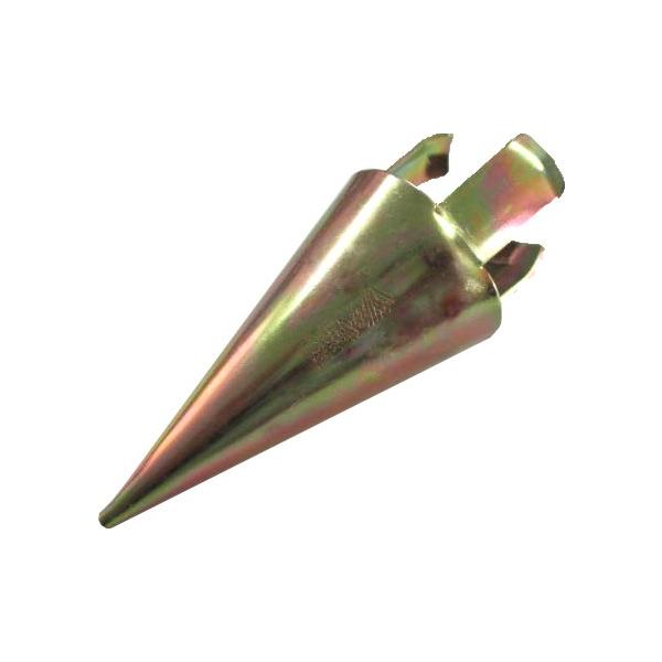 φ48.6用単管パイプを地面に打ち込む際に使用。土壌地面専用。カシメを使わずにそのまま単管にはめ込んで使えます。【※注 実際の商品仕様とは若干異なる場合があります,ご注意ください!】