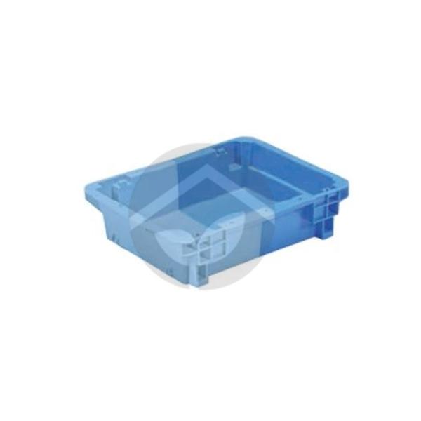 外寸：355×275×90mm内寸：312×229×84mm有効内寸：295×212×73mm圧縮荷重：10.92kN(1114kgf)材質：PP内容量：5.6L底面形状：格子リブネスティングの高さ：46.5mm180°回転により同色でスタ...