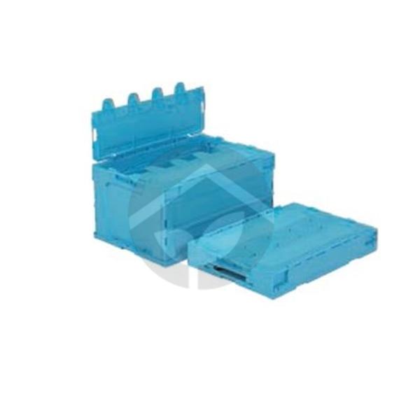 外寸：530×366×281mm内寸：494×336×252mm有効内寸：493×335×252mm圧縮荷重：9.88kN(1008kgf)材質：PP内容量：41.6L底面形状：斜格子リブ特殊機構：両長短辺及びフタにラベル剥離用シボ面有、上...