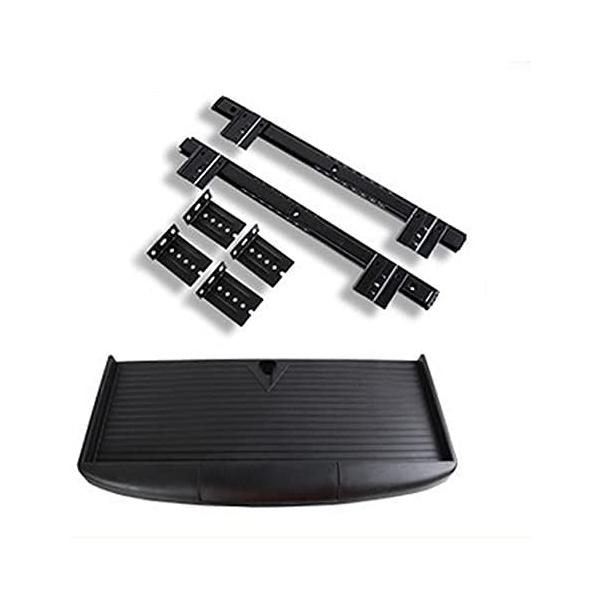 【商品概要】シンプルな設置方法で、【商品説明】シンプルな設置方法で、 デスクにスライド式のキーボードトレイを増設できます。 商品仕様 カラー：ブラック サイズ：約 550mm×270mm 素材：ABS他 ※取り付けのサポート及び説明書等はご...