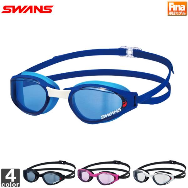 ★スワンズのゴーグル！●カーブ形状のレンズ面になることで、流水抵抗の低減を実現。●くもり止め効果長持ち4倍のPREMIUM ANTI-FOGを採用！●レンズ面を上下左右大きくし上部のレンズ面を広げる事で、上からの光を取り込み視界を確保しやす...