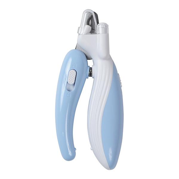 【同梱可】ペットの爪をLEDライトで照らすことで、爪の中にある血管の位置を確認することができ、安全な爪切りが行えます。１．カットした爪の飛び跳ねを防ぐキャップ２．高密度ステンレス刃３．高照度LEDライト４．ワンタッチ安全ロック５．ワンタッチ...