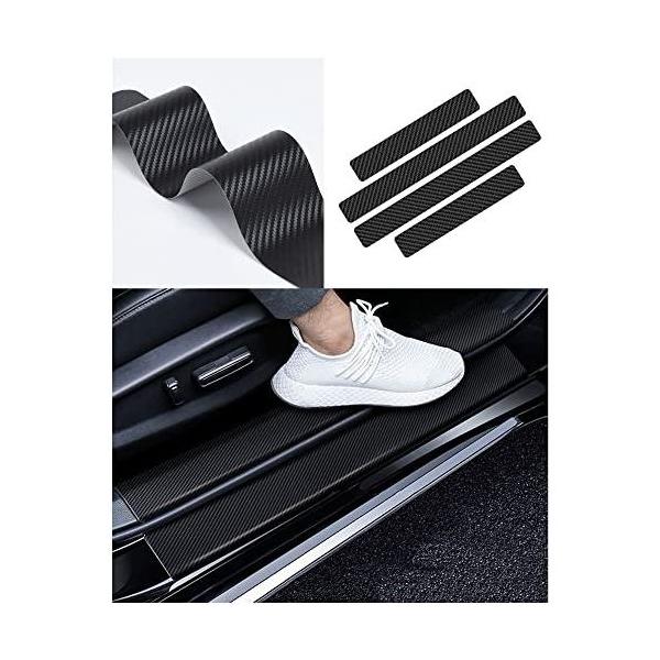 【発売日：2025年10月03日】外側や内側のサイドステップに貼付け可能です。内外側のサイドステップに貼り付けたい場合は２セット(8pcs)をご購入ください。素材：PUレザーカラー：カーボン調商品内容：サイドステップカバー×4PCS貼付けだ...