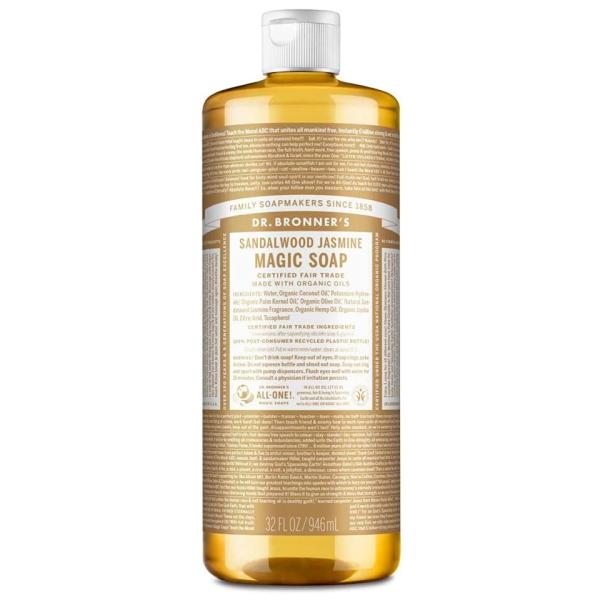 【製品について】ブランド Dr.Bronner's ドクターブロナーアイテム 1本 Dr.Bronner's ドクターブロナー マジックソープ SA サンダルウッド&amp;ジャスミン 946mL  顔ボディ用洗浄料内容量 946mL香り　...