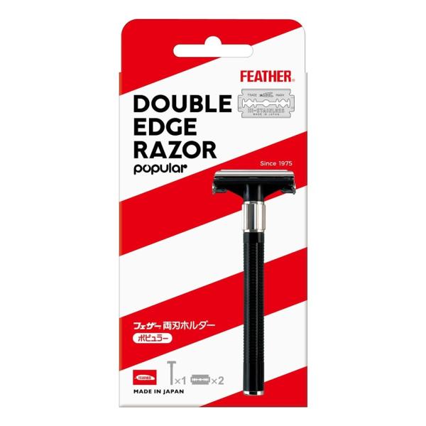 【製品について】ブランド　FEATHER フェザー エフシステムアイテム　FEATHER フェザー 両刃ホルダー ハイ・ステンレス FH-H 替刃2枚付内容量　ホルダー本体+替刃2枚付刃の数　両刃原材料・成分ホルダー：合成樹脂製金属部：ステ...