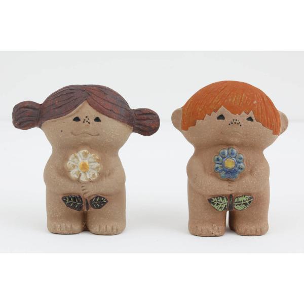 リサラーソンのアダムとイブのセットです。アダムイブは小さいときと大きい成人のときとの2種類ありますが、こちらは小さい子供のときのものです。背が低く丸みがあるのがかわいいです。関連キーワード：【北欧雑貨 ビンテージ雑貨 アンティーク品 Lis...