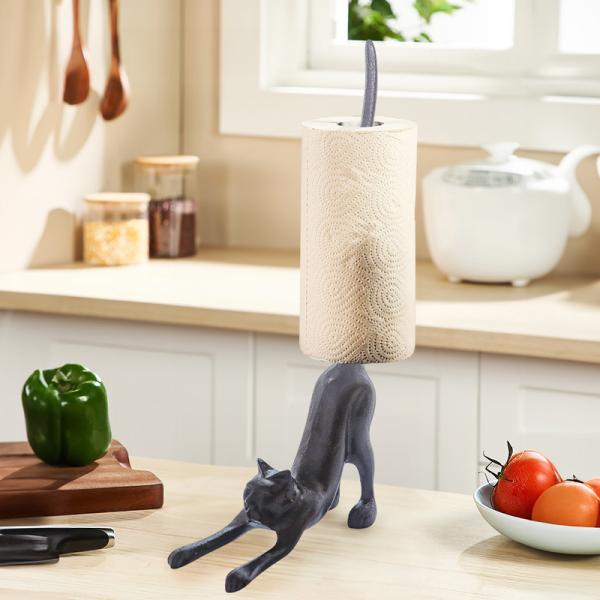 キッチンに彩り・個性的な雰囲気を添える、ペーパータオルホルダーです。猫・カエル・フラミンゴ・象・キリン、5種類の動物がそれぞれ可愛らしくデザインされています。鋳鉄製かつユニークなデザインなので、倒れにくく使いやすいです。表面は丁寧に磨かれて...