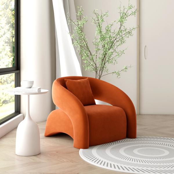 ひとり時間を贅沢に演出するラグジュアリーなシングルソファです。シンプルかつ柔らかな曲線を描くフォルムは、思わず腰を下ろしたくなります。肌ざわりの良い生地を使用し、広めの座面には、高密度スポンジと中綿をたっぷり充填。深いくつろぎを味わえます。...