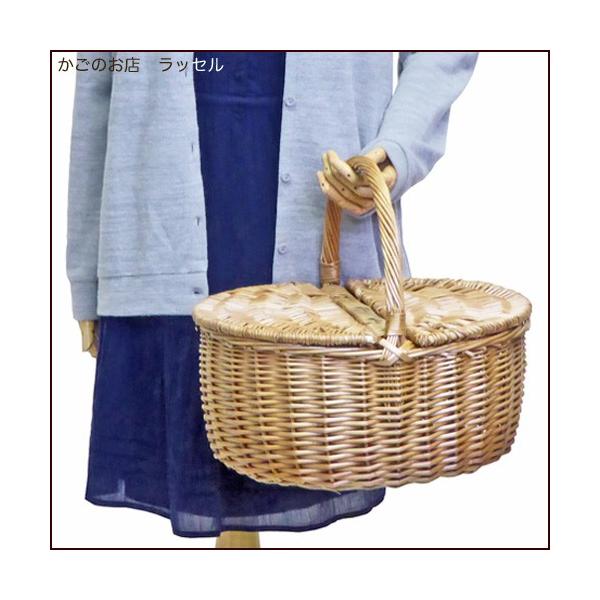 ■■■　このページは「大」の販売ページです　■■■コロンとしたキュートな形のピクニックバスケット。やさしい雰囲気の柳ツルで編まれています。お弁当もラクラク入るサイズで軽く、持ち運びに便利。インテリアとしてもお部屋のアクセントに活躍してくれま...