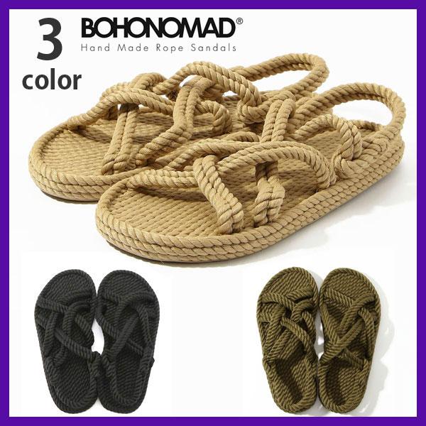 トルコ発ビーガンロープサンダル【BOHONOMAD】トルコの楽園と呼ばれる人気リゾート「ボドルム」から名前をとった定番モデル。ソックスを着用したままでの履きこなしも可能な、タウンユースにもおすすめの一足。ヒール部分のロープと4組のロープが、...