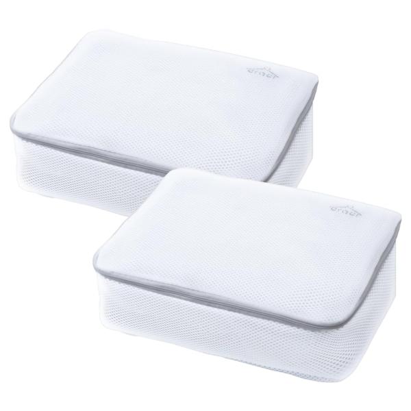 ボックス型 洗濯ネット ランドリーネット 厚め (2点セット)整理収納アドバイザー監修！大切なお洋服のために！型崩れしにくいボックスタイプお気に入りのセーターやカーディガンを、型崩れ・シワからやさしく守りながら洗濯できるボックス型洗濯ネット...