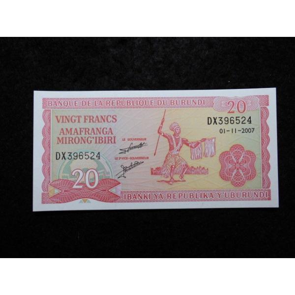 27/ブルンジ・20FRANCS 2007
