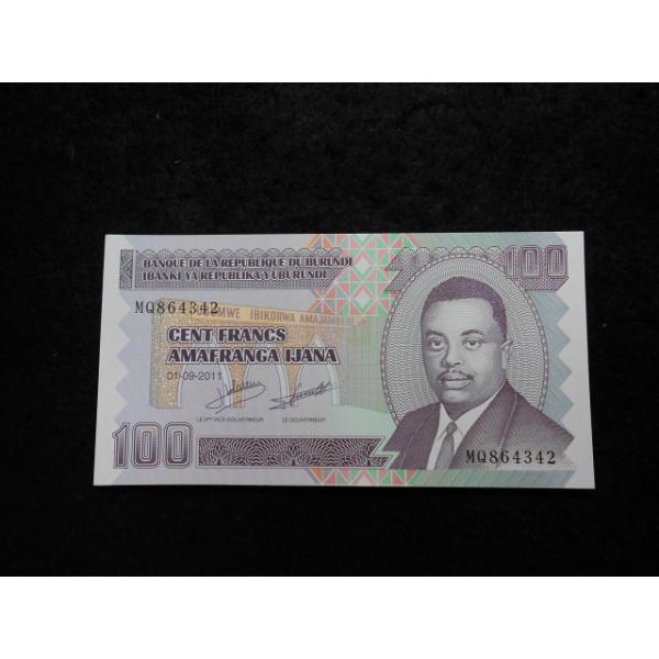 37/ブルンジ・100FRANCS 2011※撮像は見本です。同等品のご送付となります。