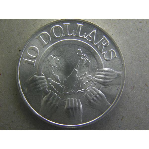 品位銀50.0％　量目31.1ｇ　mintage200,000  Asean 10th Anniversary