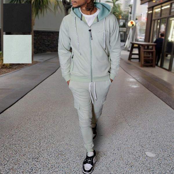 肌触りの良いフェイクスエード素材を使用したラインストーンロゴジャージ。リッチな質感が魅力で、秋冬の部屋着やワンマイルウエアとしてぴったり。ちょいワルな雰囲気を演出しつつ、扱いやすさも抜群です。伸縮性があるので、動きやすく快適な着心地を実現。...