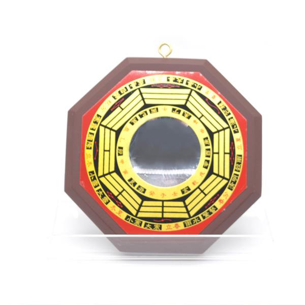 【メール便発送をご指定の場合、ポスト投函のため商品代引・日時指定不可となります】◇サイズ：直径約12cm×1.5cm◇◇木製◇壁に掛けられるタイプの八卦鏡（凹面鏡タイプ）です。小さめでマンションやアパートに住んでいる方にもちょうど良いサイズ...