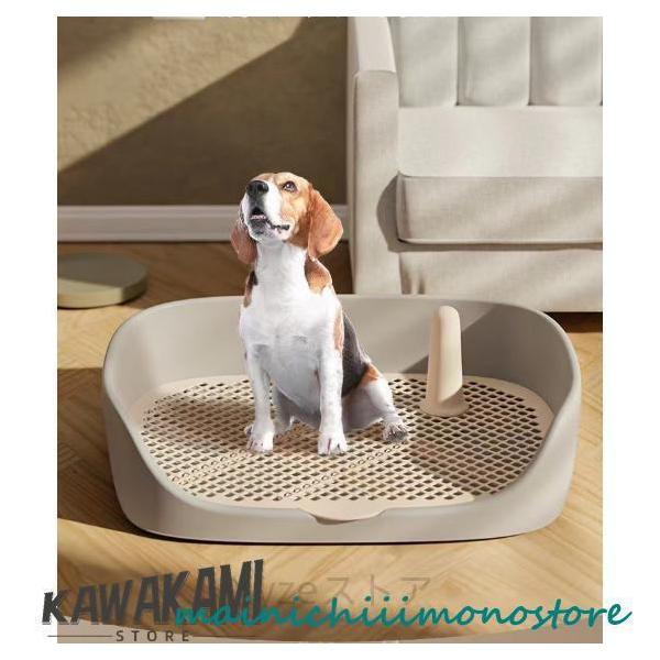 犬のトイレトレーニングに最適♪飛び散り防止高いフチ(囲い)があるので愛犬のおしっこの飛び散りにも効果的です。メッシュのスノコ付きメッシュの下にトイレシーツを敷いて使うのでペットシーツへのいたずらも安心です。※いたずらがなくなればメッシュを取...