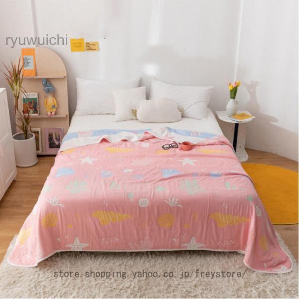 ?素材： 綿100%（100％天然素材）　6重ガーゼ?サイズ：150*200cm、120*150cm、220*240cm?安全性：無蛍光の100%天然素材、ご安心使用ください。?かわいい柄。タオルケットやシーツ代わりとしてのご使用がおすすめ...