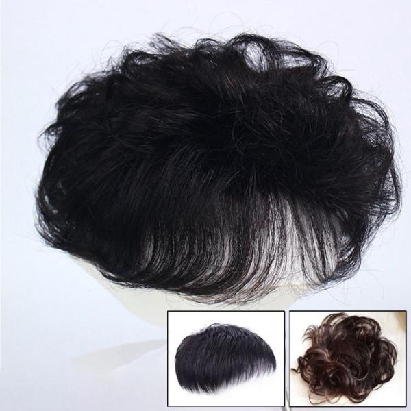 【品名】：メンズウィッグ【タイプ】：全3タイプ【サイズ】：F【素材】：人毛80％+耐熱性ファイバー20％【産地】：中国検索ワード：ウィッグ ロング ショート　フルウィッグ 部分ウィッグ　つけ毛　グラデーション ウイッグ カール ウェーブ 自...