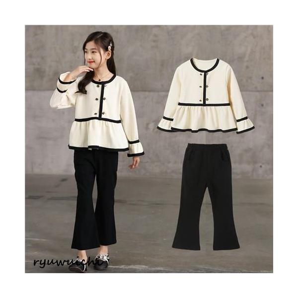 商品内容：上下セット★サイズ：【120】着丈45cm、バスト78cm、ズボン丈64cm、参考身長110-120cm【130】着丈48cm、バスト82cm、ズボン丈69cm、参考身長120-130cm【140】着丈51cm、バスト86cm、ズ...