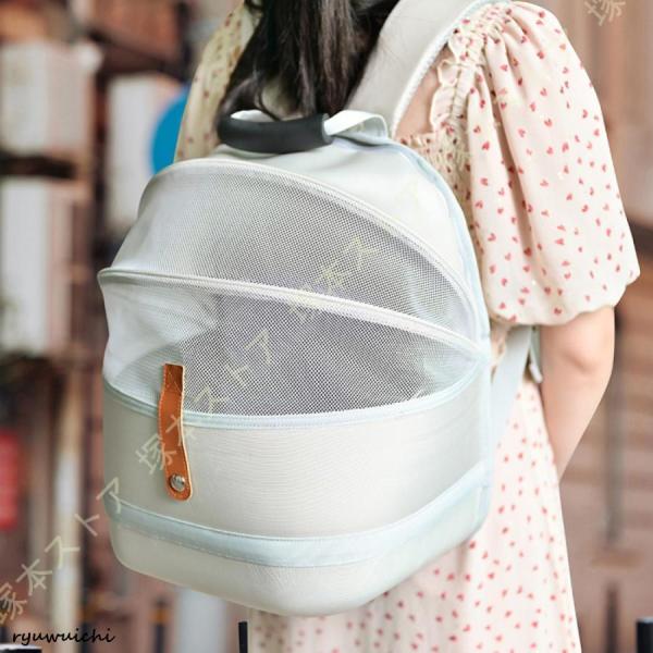 ペットキャリーバッグ 猫キャリー 犬猫兼用 宇宙船カプセル型 犬リュックサック 旅行ペットバッグ 透明 顔出し 通気性 大容量 耐久性 安全性 ◆サイズ：31*26*40CM（猫：推奨体重7.5kg以下）◆推薦ペット種類：猫?小型犬?うさぎ...