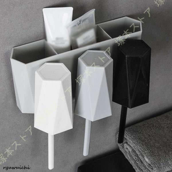 商品の説明製品サイズ おおよそ：歯ブラシホルダー=25.8*5.5*11.5cm(コップ 付き)。歯磨きコップ=7.5*10.7cm。吸盤壁掛け式 吸盤がついているため、壁面には傷つけることなく設置できます。場所をとらず、省スペースで使える...