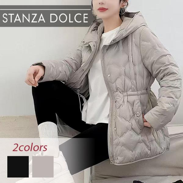 ダウンジャケット レディース ショート ダウン90％ フード ミドル丈 軽量 暖かい 大きいサイズ きれいめ ダウンコート アウター 20代 30代 40代 50代 60代 [NO.9-857daw] (857) -------------...