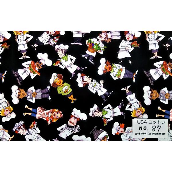 【発売日：2023年06月02日】初めに、数量2でご注文頂いた場合、つながった状態の110cm幅X45cmのサイズにてご用意させて頂きます55cm幅Ｘ45cm　多少誤差あり USAコットン生地・シーチング　黒系地色ロラライハリスさんデザイン...