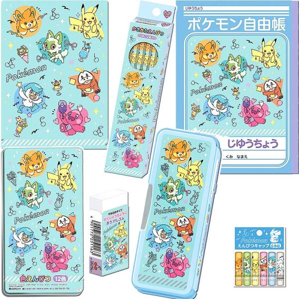 大人気ポケモンから完売間違いなしの文具セットが登場★新学期の準備にとってもおすすめです♪【セット内容】・ホログラムふでばこ・かきかたえんぴつ2B(12本入り)・学習帳に合う消しゴム・えんぴつキャップ・下敷き・定規・じゆうちょう