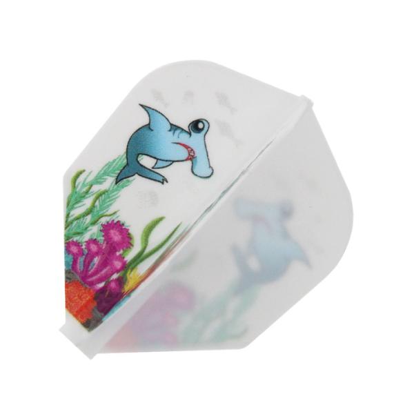 8 FLIGHT PRO PLAYER DESIGNSMICHELLE LEONGマレーシアのミシェル・リョン選手ハンマーヘッドシャークが優雅に泳ぐ海中をイメージしたデザインフライト---TARGET 8 FLIGHT"Hello, We ...