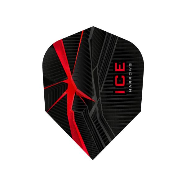 Harrows ICE RECUT FLIGHT100ミクロンの丈夫な素材にプリントブルー、クリア、グリーン、レッド、ブラック、イエローの全6種【スペック】フライト仕様:通常のフライトフライト形状:シェイプ個数:3枚