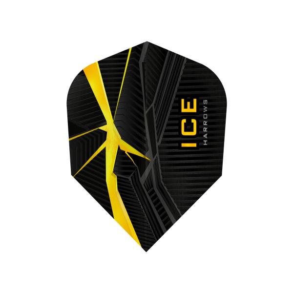Harrows ICE RECUT FLIGHT100ミクロンの丈夫な素材にプリントブルー、クリア、グリーン、レッド、ブラック、イエローの全6種【スペック】フライト仕様:通常のフライトフライト形状:シェイプ個数:3枚