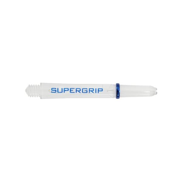Harrows SUPER GRIP SHAFT涼しげで美しいクリアのSUPER GRIPシャフトです。シャフトリング付き。しっかり締まり、フライトが外れにくいです。サイズ:約42mm(ネジ山含まず)重量:約0.95g