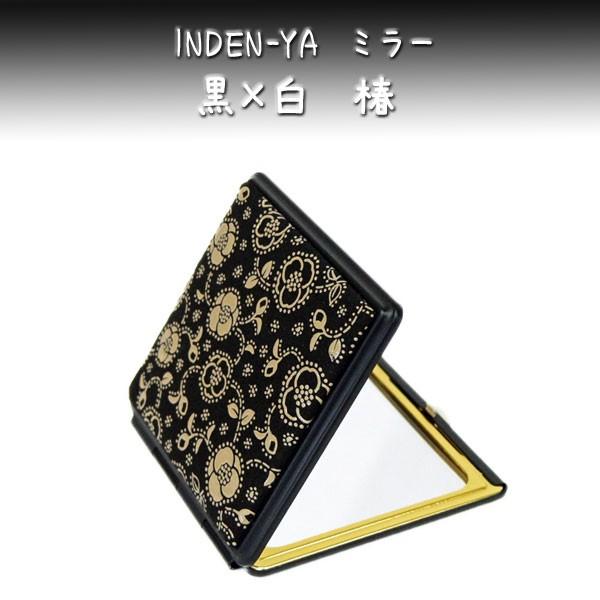 印伝のミラー♪手前の金具を押すと上フタが開きます。上部が普通の鏡、底面が拡大鏡の二面鏡となっています。開口角度は最大270度くらいまで開くので、いろんな使い方ができます。閉じた状態はほぼ正方形。薄くてコンパクトなのでバッグやポーチの中で邪魔...