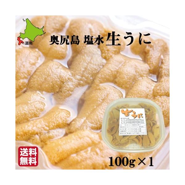 【ミョウバン不使用！完全無添加の「殺菌塩水パック」で産地直送！】[8/5まで期間限定] 天然無添加 生うに 奥尻島産 100g×1 塩水パック ミョウバン不使用 北海道 キタムラサキウニ 雲丹 お中元 ギフト お取り寄せ 冷蔵■商品詳細生う...