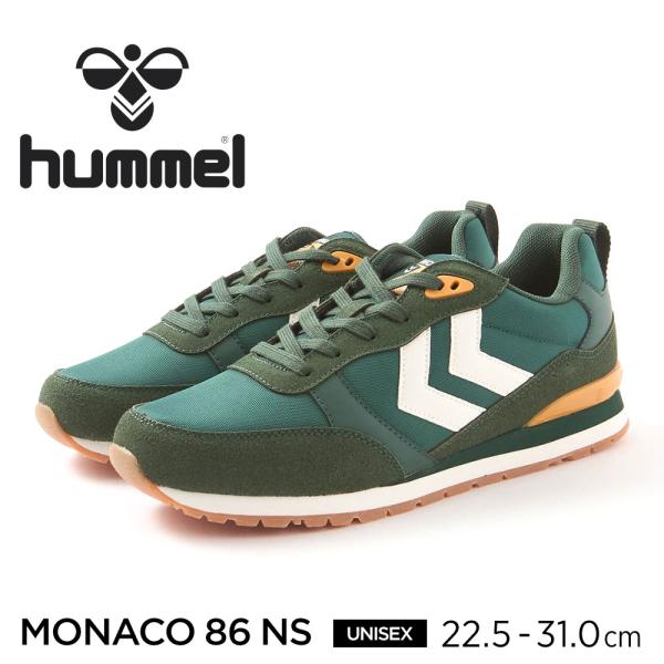 ■HUMMEL/ヒュンメル■MONACO 86 NS[カラー]：6195(DARK GREEN)[素材]：アッパー/ナイロン・合成皮革、アウトソール/合成底[サイズ]：36(22.5CM)/37(23CM)/38(24CM)/39(25CM...