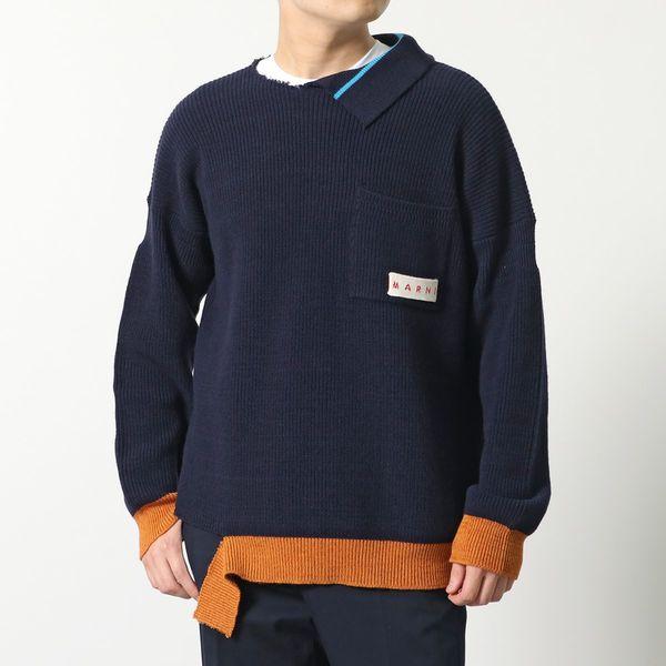MARNI マルニ ニット GCMG0246Q0 UFC316 メンズ ダメージ加工 MARNI マルニ ニット GCMG0246Q0 UFC316 メンズ ダメージ加工