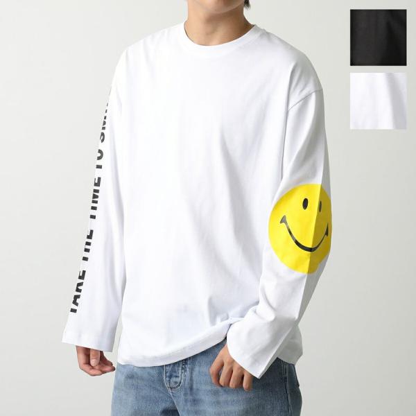 Joshua SANDERS ジョシュアサンダース Tシャツ JS32B10087 メンズ 長袖 カットソー ロンT スマイリー スマイル クルーネック コットン カラー2色 丸首/