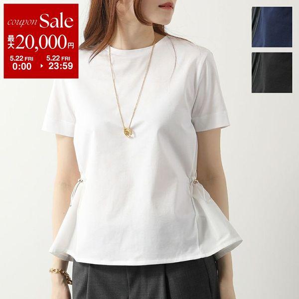 HERNO ヘルノ Tシャツ CHIC COTTON JERSEY NEW TECHNO TAFFETA JG000224D 52006 レディース プリーツ カラー3色 JG000224D520069300 レギュラーフィット ラウンドネ...