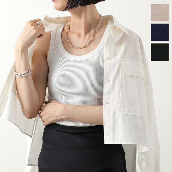 Oscalito オスカリート タンクトップ 7166 レディース リブニット ノースリーブ Uネック コットン カラー4色 SP/L a costina Ribbed tank top/【2025年春夏新作】