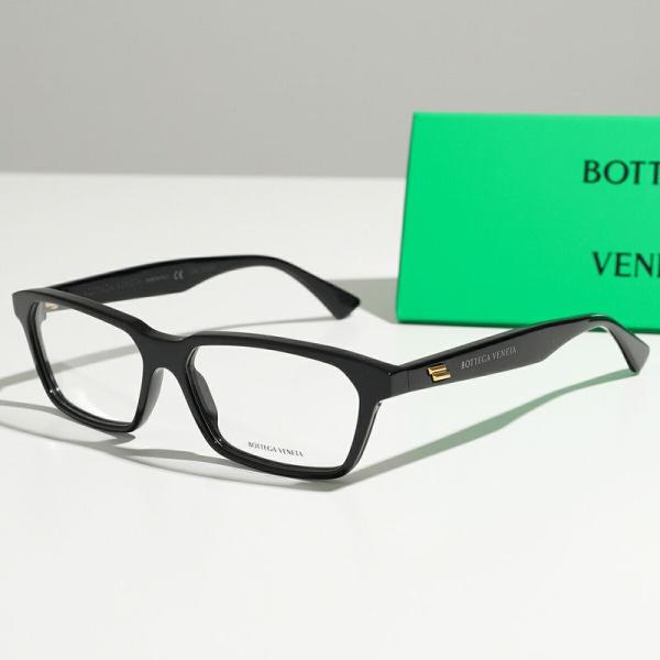 BOTTEGA VENETA ボッテガヴェネタ メガネ BV1098O レディース スクエア型 めがね 眼鏡 ロゴ 黒縁 セルフレーム アイウェア 伊達メガネ 001/BLACK-BLACK-TRANSPAREN レンズ幅 54 BV109...