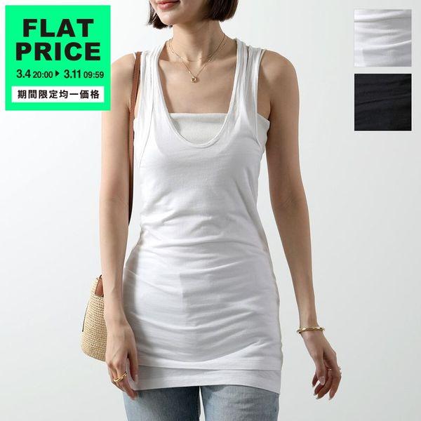 N°21 ヌメロヴェントゥーノ タンクトップ F111 4060 レディース コットンブレンド ノースリーブ Uネック レイヤード カラー2色 /【flat_price】