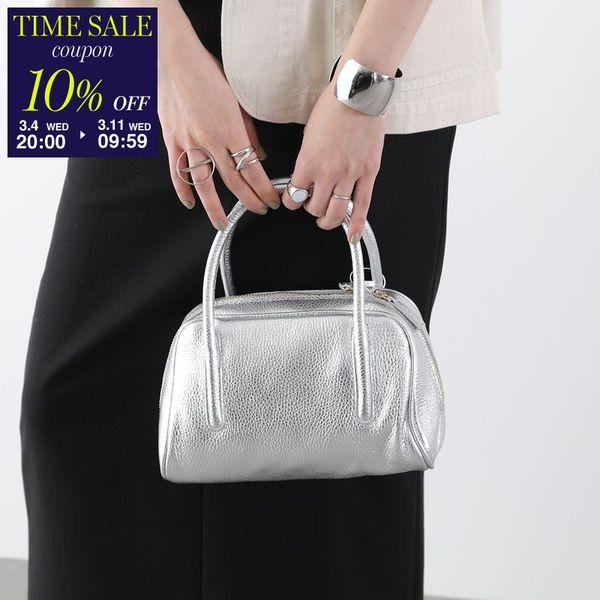 AULENTTI オウレンティ ハンドバッグ FB 89010 LA レディース レザー メタリック ボストンバッグ ミニボストン 鞄 ARGENTO /【2025年春夏新作】【cp_ten】