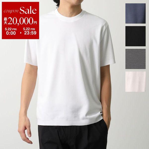 HERNO ヘルノ Tシャツ JG000206U 52059 メンズ 半袖 カットソー ニット クルーネック ストレッチ カラー4色 JG000206U520591000 ジャージー ニット エフェクト Tシャツ 丸首 JG000206U5...