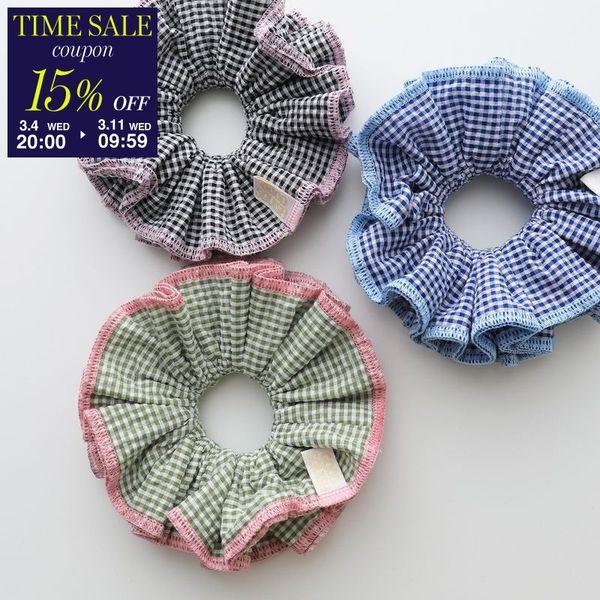 GOOD SQUISH グッド スクイッシュ シュシュ BABY WILDER COLLECTION ベビーワイルダー レディース チェック フリル ヘアゴム ヘアアクセサリー カラー3色 髪留め/【2025年春夏新作】【cp_fifte】