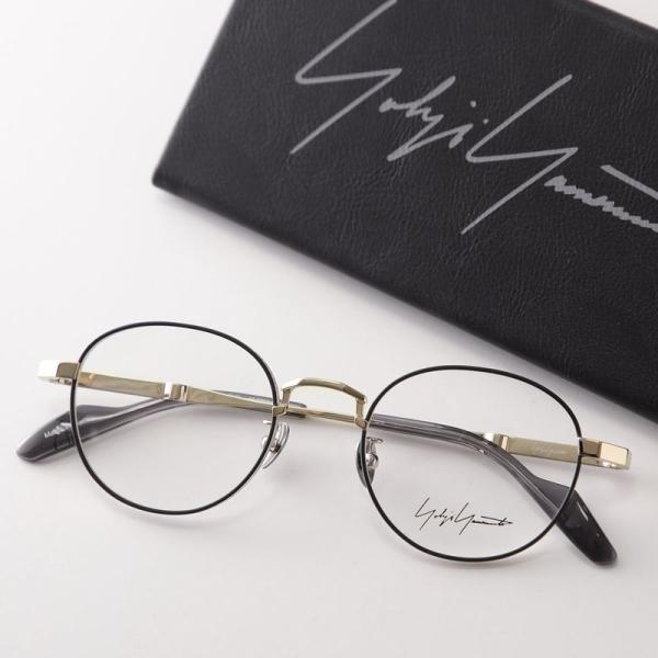 Yohji Yamamoto ヨウジヤマモト メガネ 19-0090-1 メンズ ボストン型 眼鏡 めがね 伊達メガネ ダテ メタルフレーム 細フレーム クリングスタイプ アイウェア シャンパンゴールド レンズ幅 49/