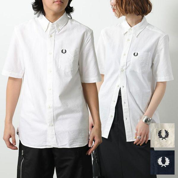 FRED PERRY フレッドペリー シャツ OXFORD SHORT SLEEVE SHIRT M8730 メンズ レディース 半袖 ローレルリース刺繍 カラー3色 /【2025年春夏新作】