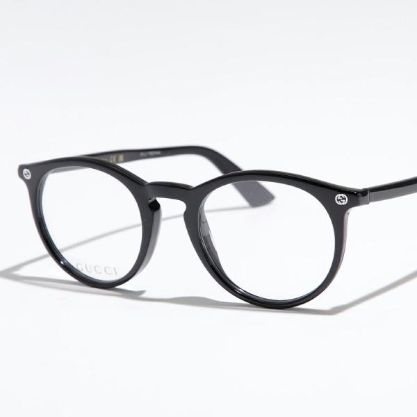 GUCCI グッチ メガネ GG0121O メンズ ボストン型 セルフレーム フルリム 黒縁 めがね 眼鏡 伊達メガネ  伊達眼鏡 ロゴ アイウェア 001/Black-BlackTransparent レンズ幅 49/