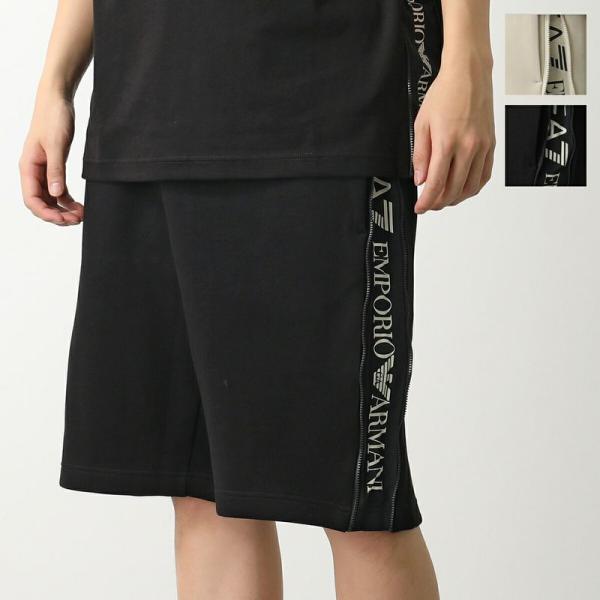 EA7 EMPORIO ARMANI エアセッテ エンポリオアルマーニ ハーフパンツ 7M000143 AF13538 メンズ ショーツ ショートパンツ スウェット サイドジップ ロゴ カラー2色 7M000143AF13538U1079 ...